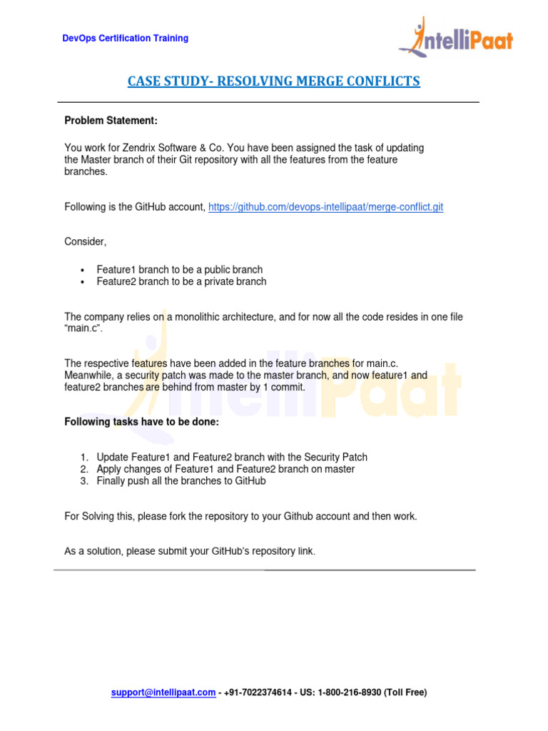 Resolving Git Merge Conflicts Guide | PDF