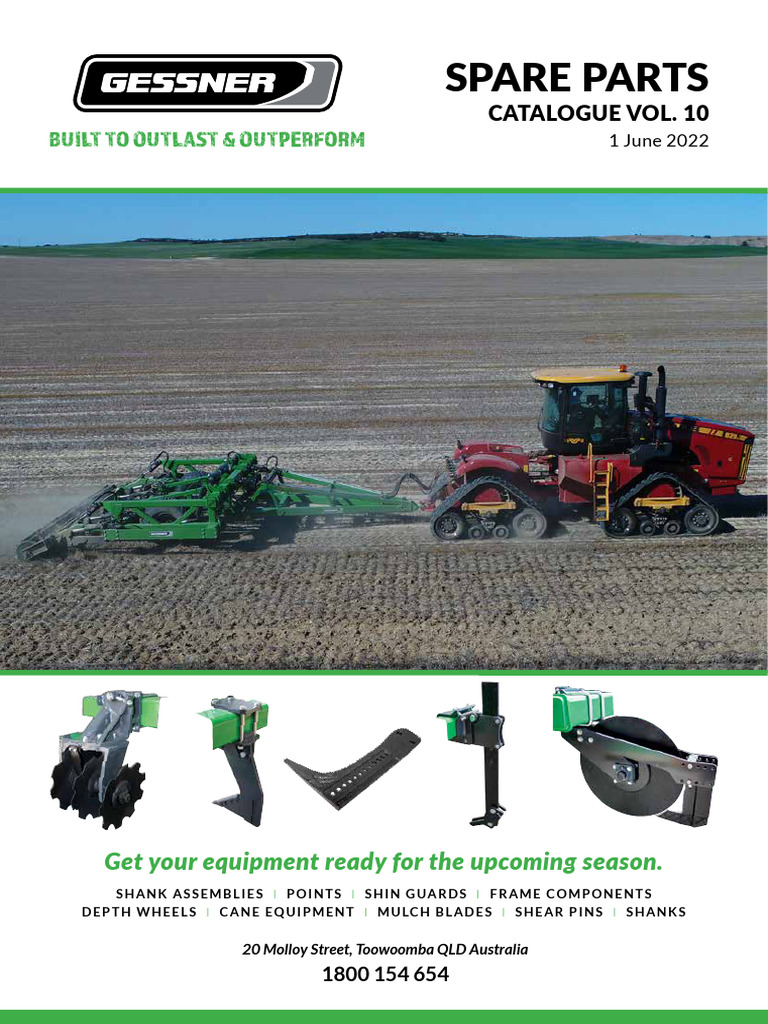 Gessner Industries June2022 Parts Catalogue | PDF | Tractor | Machines