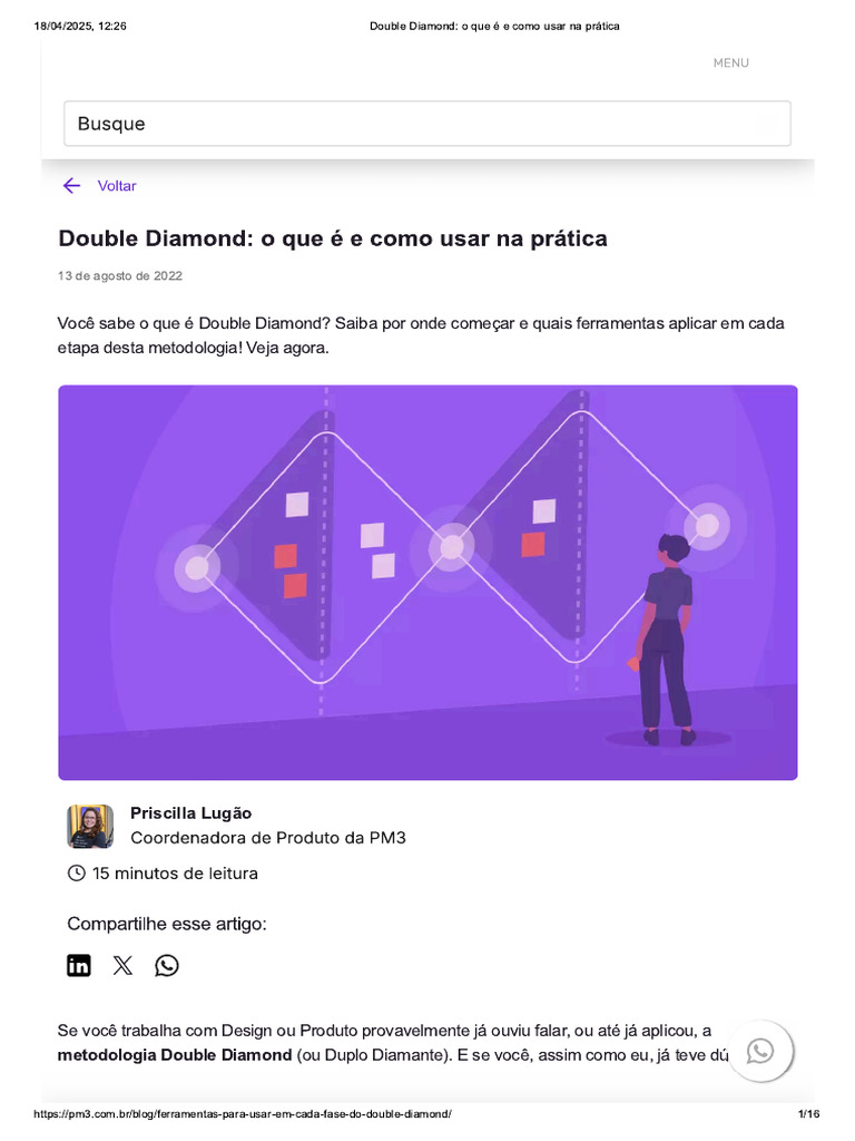 Double Diamond - o Que É e Como Usar Na Prática | PDF