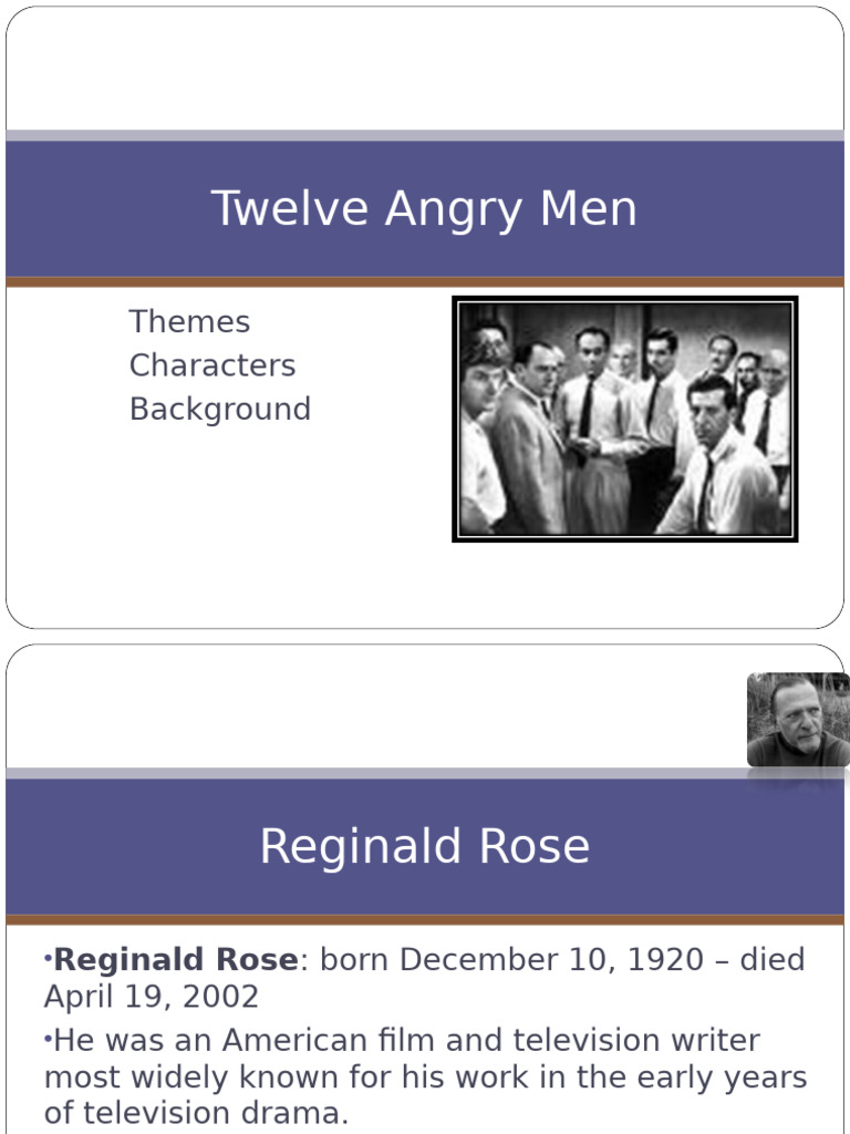 "Exploring Twelve Angry Men Themes" | PDF | Justice | Crime & Violence