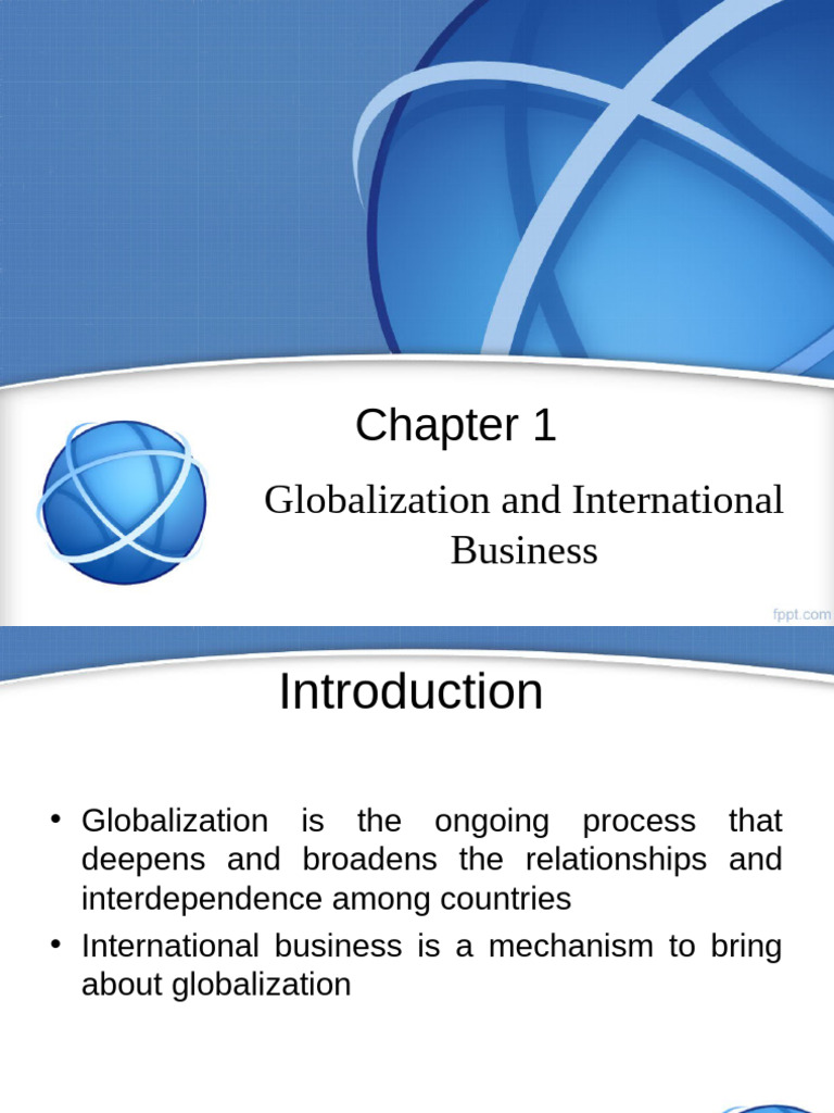 CH 1 Globalization and International Business | PDF | Globalization ...