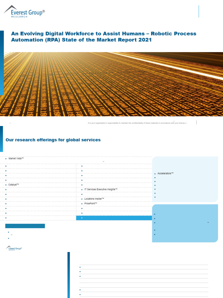 Everest Group - An Evolving Digital Workforce To Assist Humans - Robotic Process Automation (RPA ...