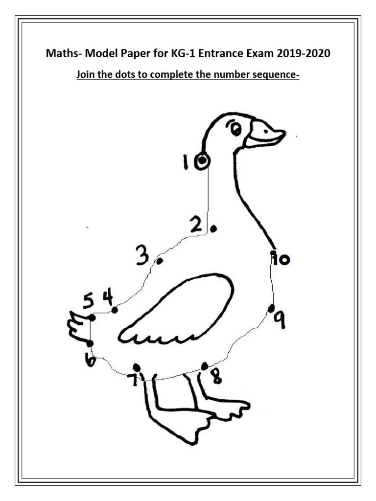 KG1 Entrance Model Paper | PDF