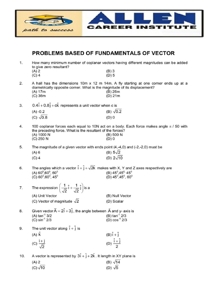 Vectors - Aryan Sir _1 | PDF