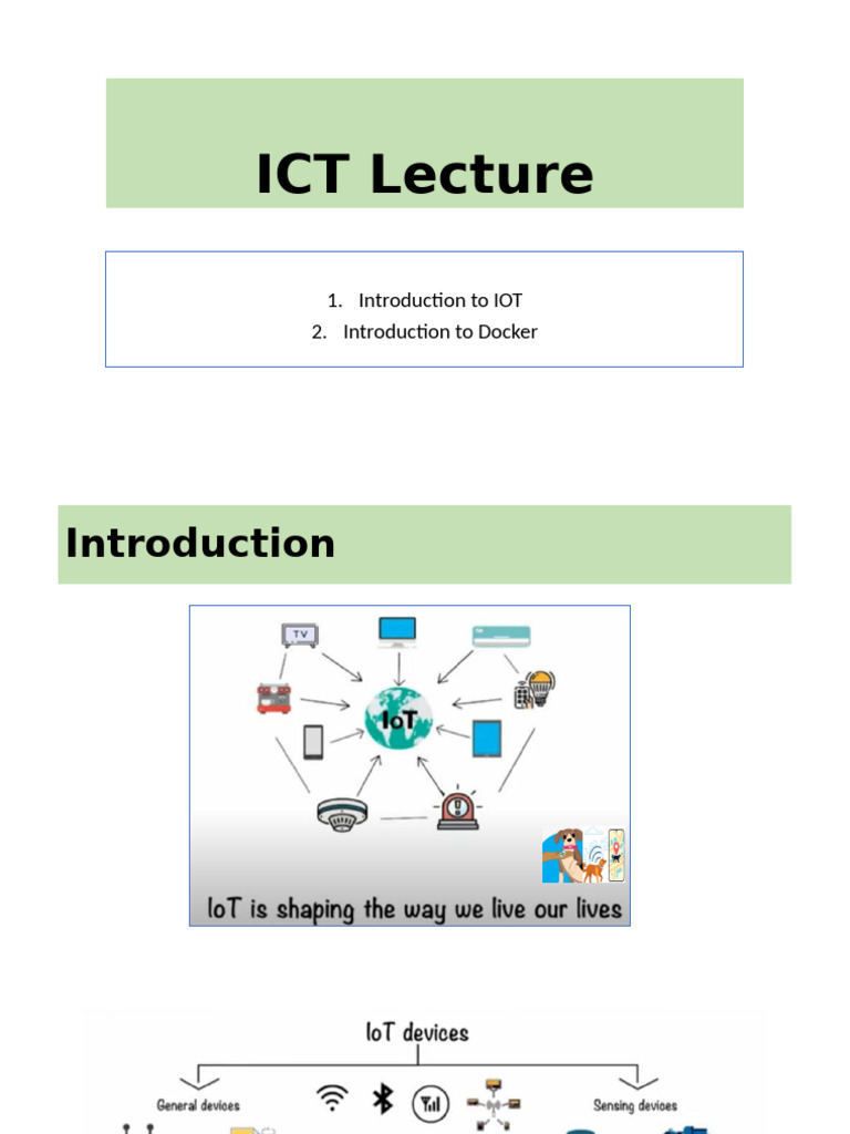 ICT Lecture IOT & Docker | PDF | Internet Of Things | Raspberry Pi