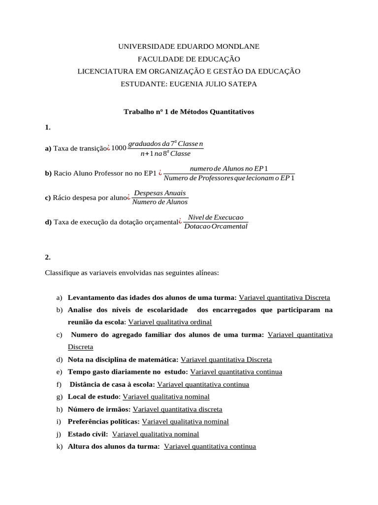 Metodos Quantitativos | PDF | Amostragem (Estatística) | Método científico