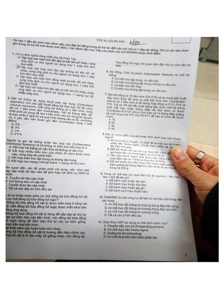 Hệ phân tán - cuối kì 20212 | PDF