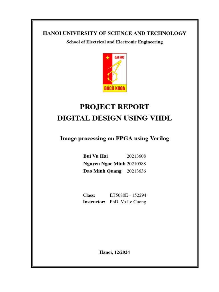 VHDL Report Group16 | PDF | Field Programmable Gate Array | Hardware Description Language
