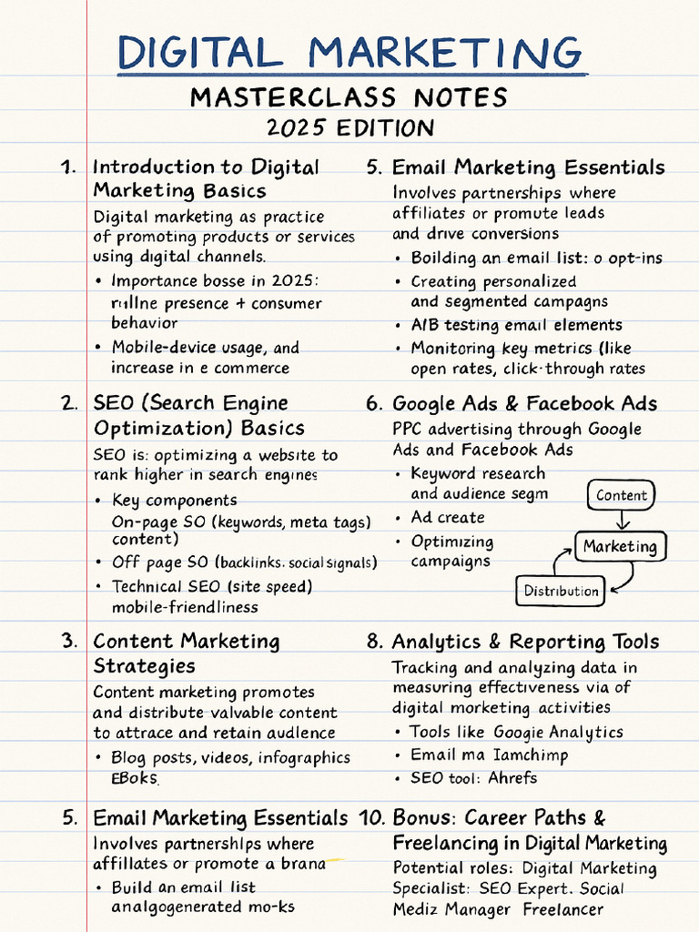 Digital Marketing Masterclass 2025 | PDF