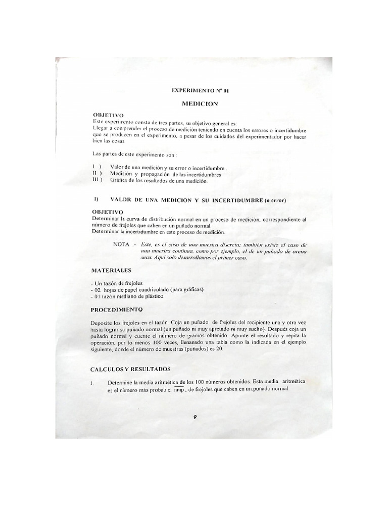 Guia Del Experimento 1 | PDF