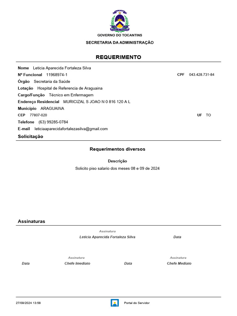 Requerimentos Diversos | PDF