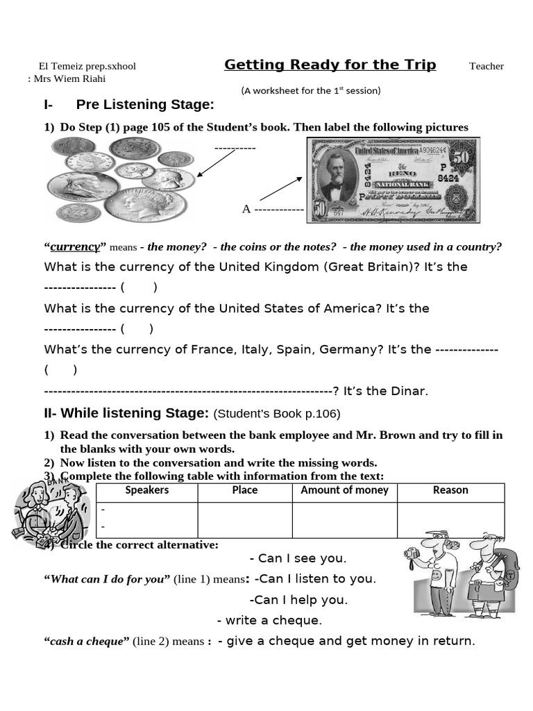 Currency and Banking Listening Worksheet | PDF | Money | Foreign ...