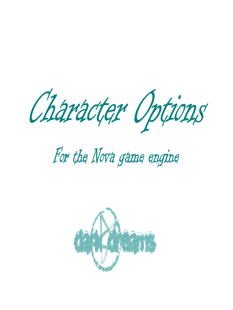 Nova Character Options | PDF