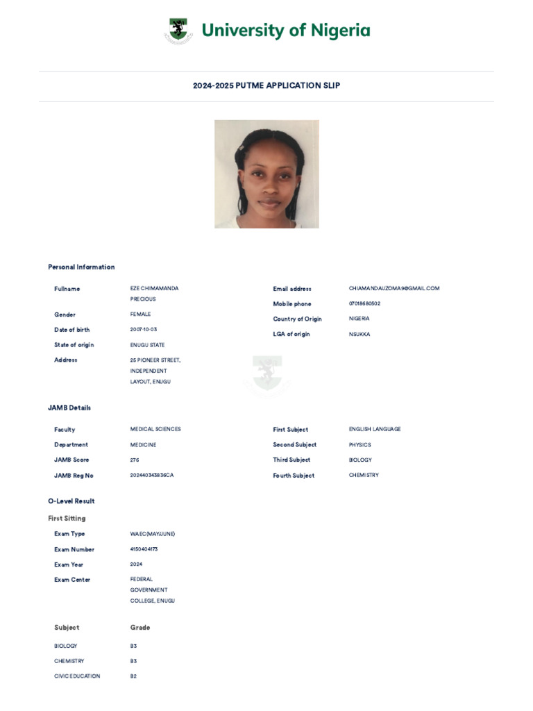 UNN SM Core Portal | PDF