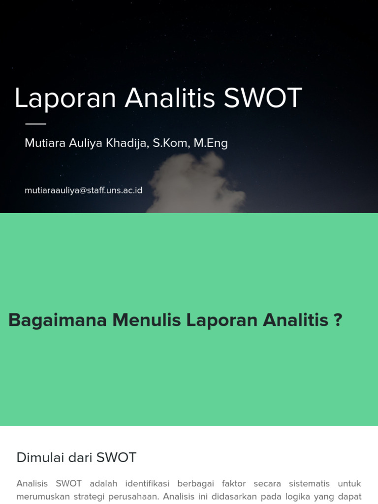 Laporan Analisis SWOT | PDF