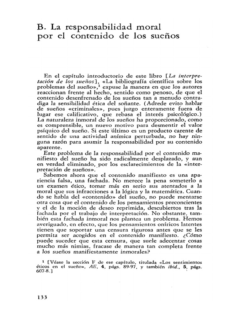 Responsabilidad Moral en los Sueños | PDF | Sueño | Moralidad