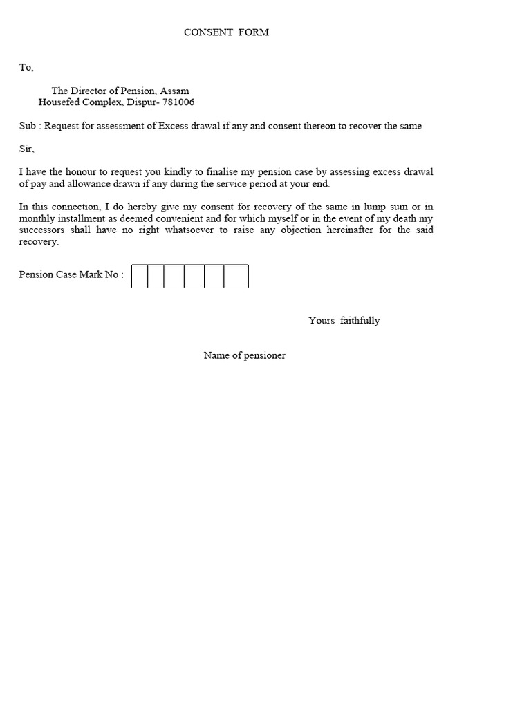 EPFO Pension Consent Form Submission | PDF