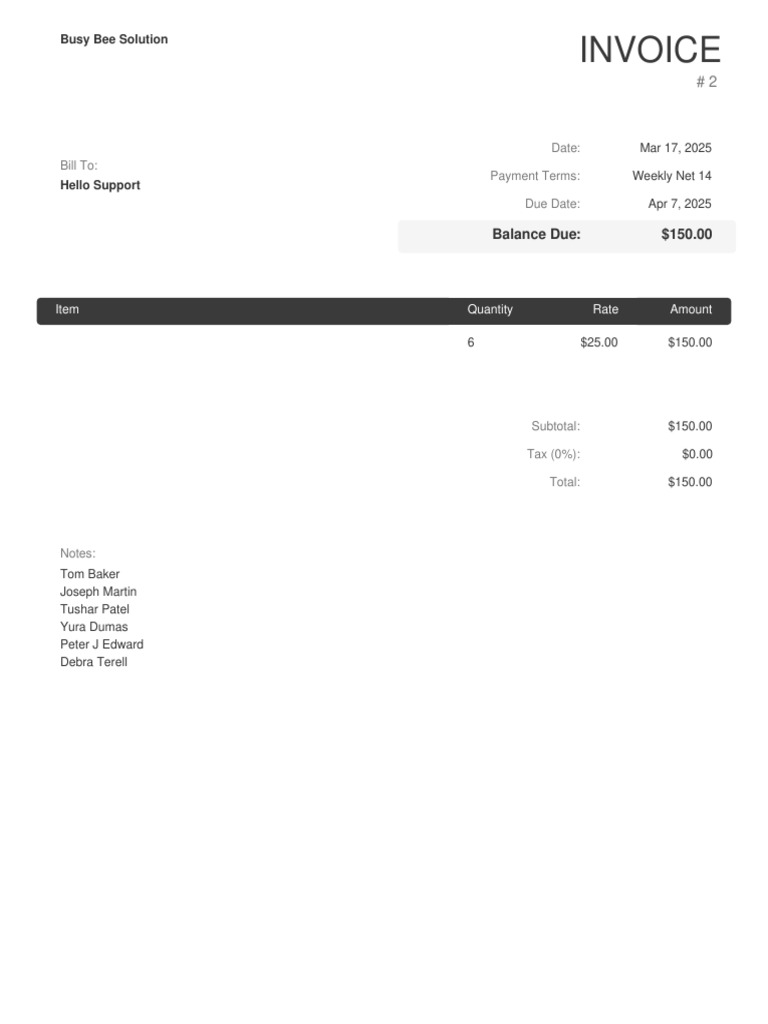 Invoice 2 | PDF