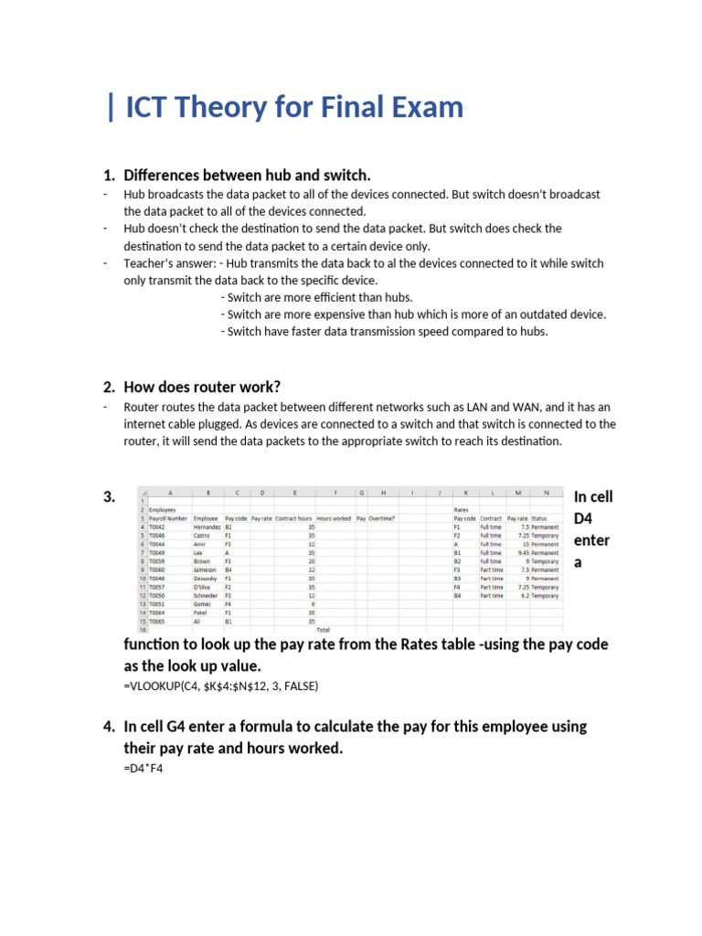 ICT Theory For Final Exam | PDF