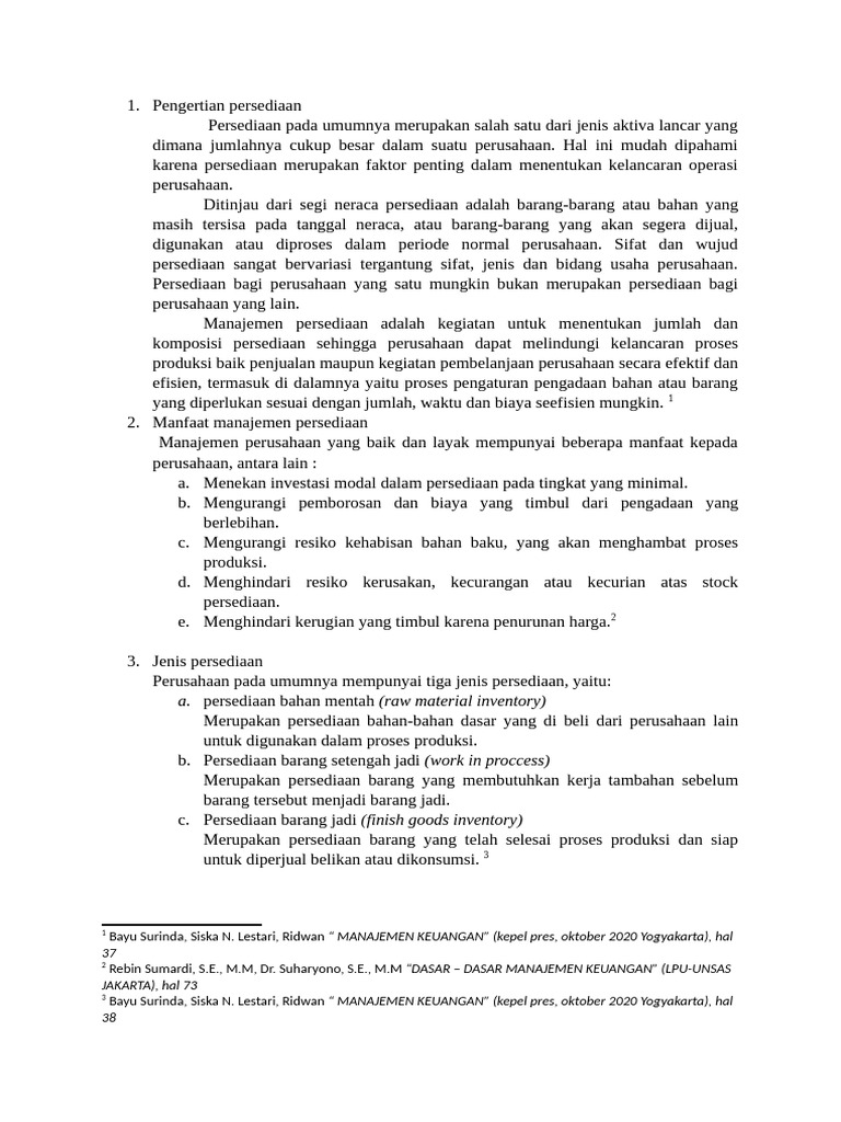 Manajemen Persediaan | PDF