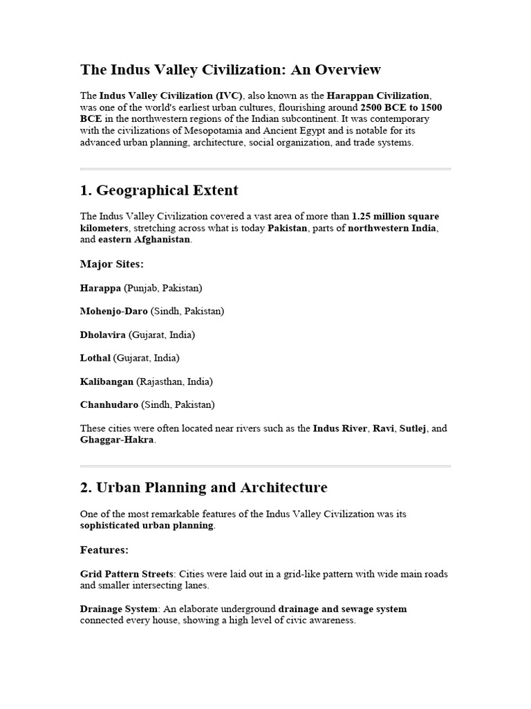 Indus Valley Civilization | PDF