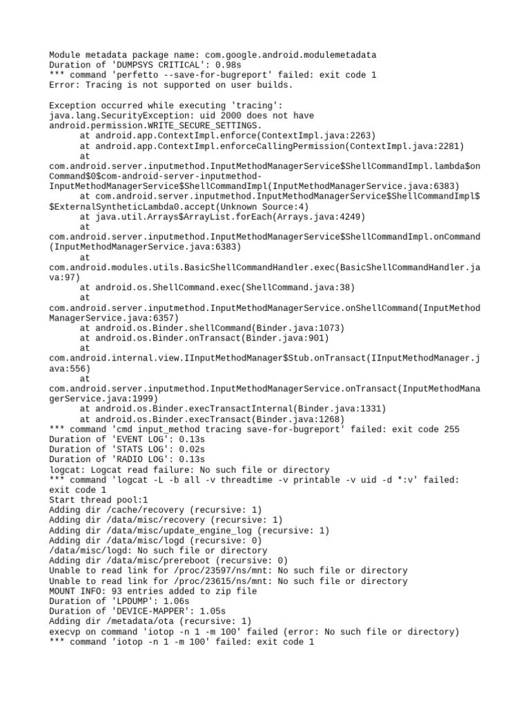 Bugreport CPH2381 TP1A.220905.001 2023 10 10 20 27 16 Dumpstate - Log 23539 | PDF | Java ...