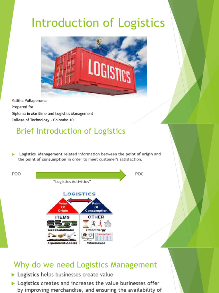 Introduction to Logistics Management | PDF | Logistics | Warehouse