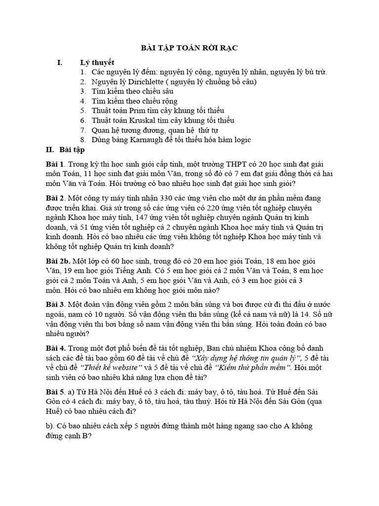 ON-TAP-TOÁN-RỜI-RẠC_gui-SV | PDF