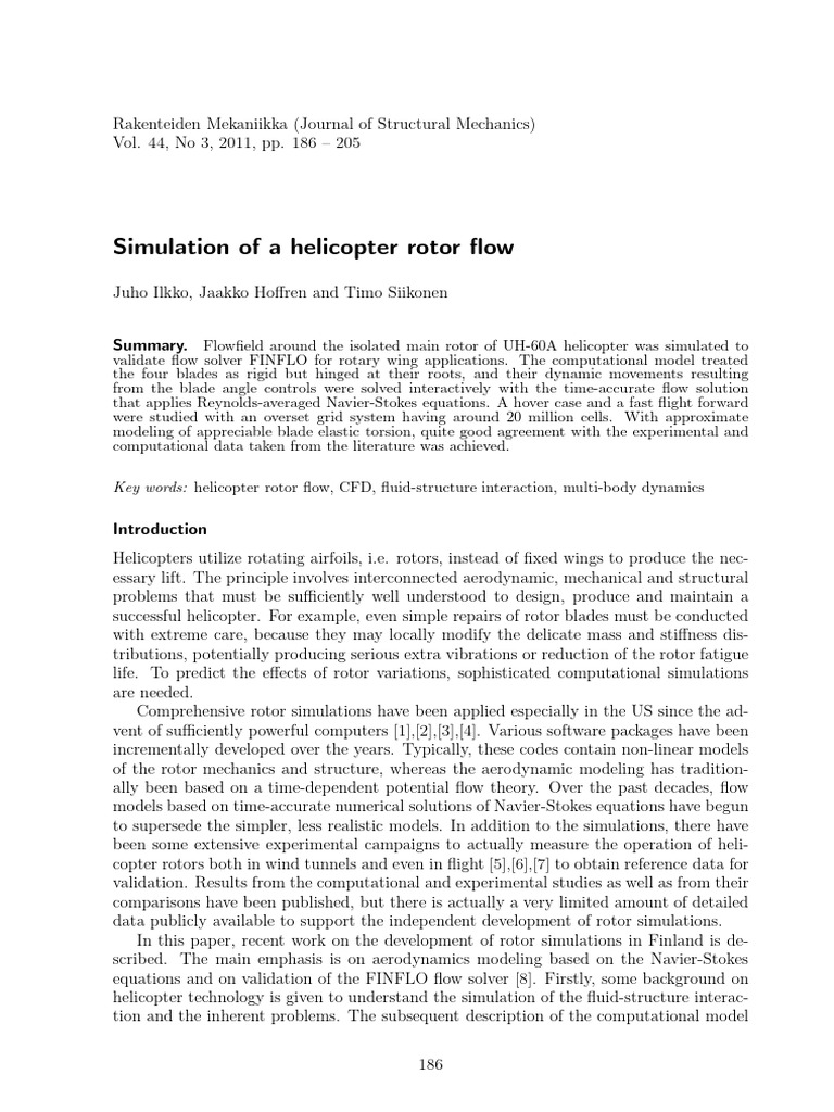 Helicopter Rotor Flow Simulation Study | PDF | Helicopter Rotor ...