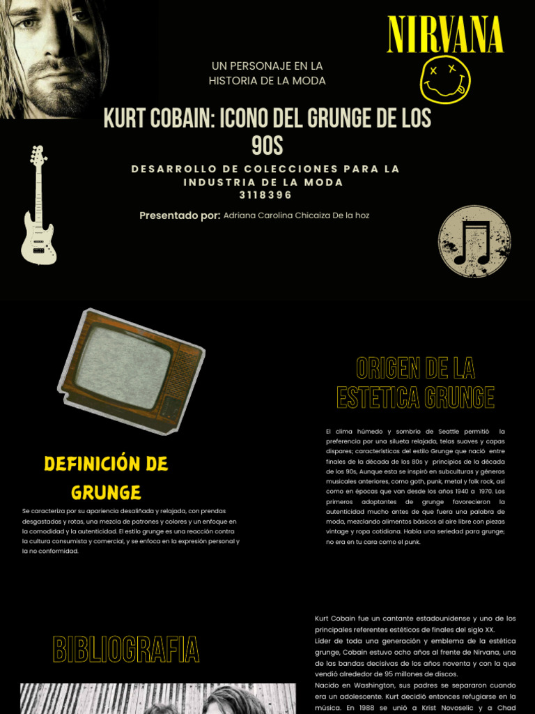 Un Personaje en La Historia de La Moda Kurt Cobain | PDF | Moda | Kurt Cobain