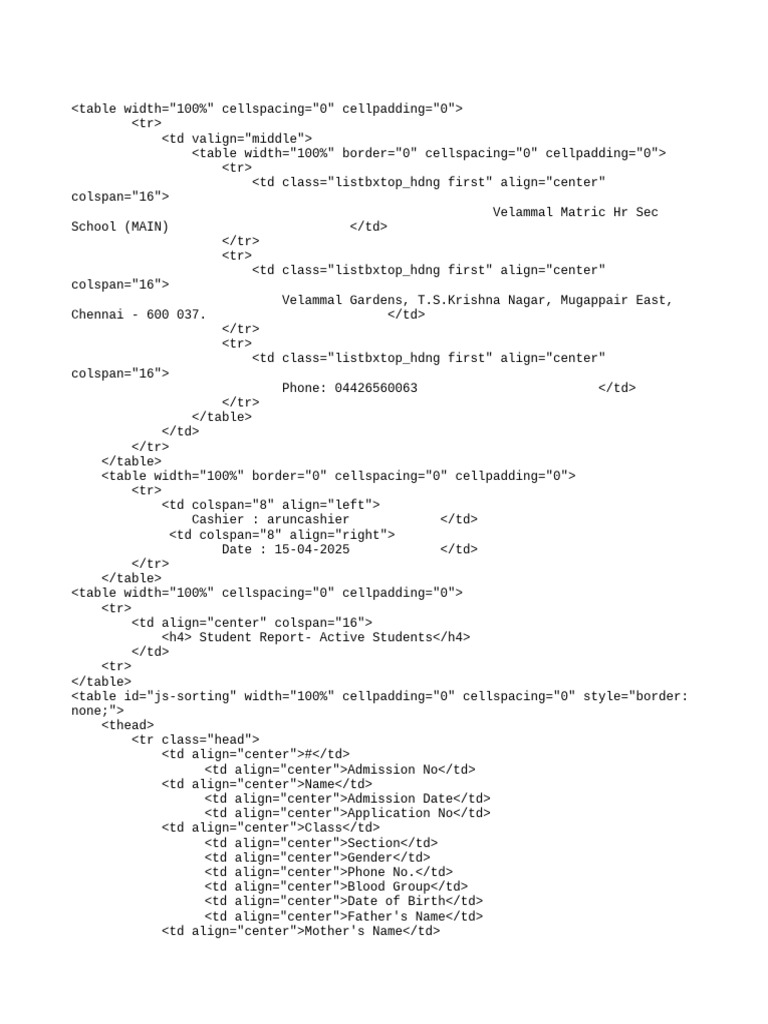 Students Report - Active Students | PDF