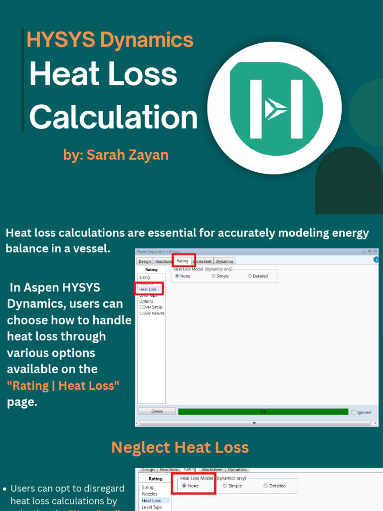 HYSYS Heat Loss Calculation Guide | PDF | Heat Transfer | Heat