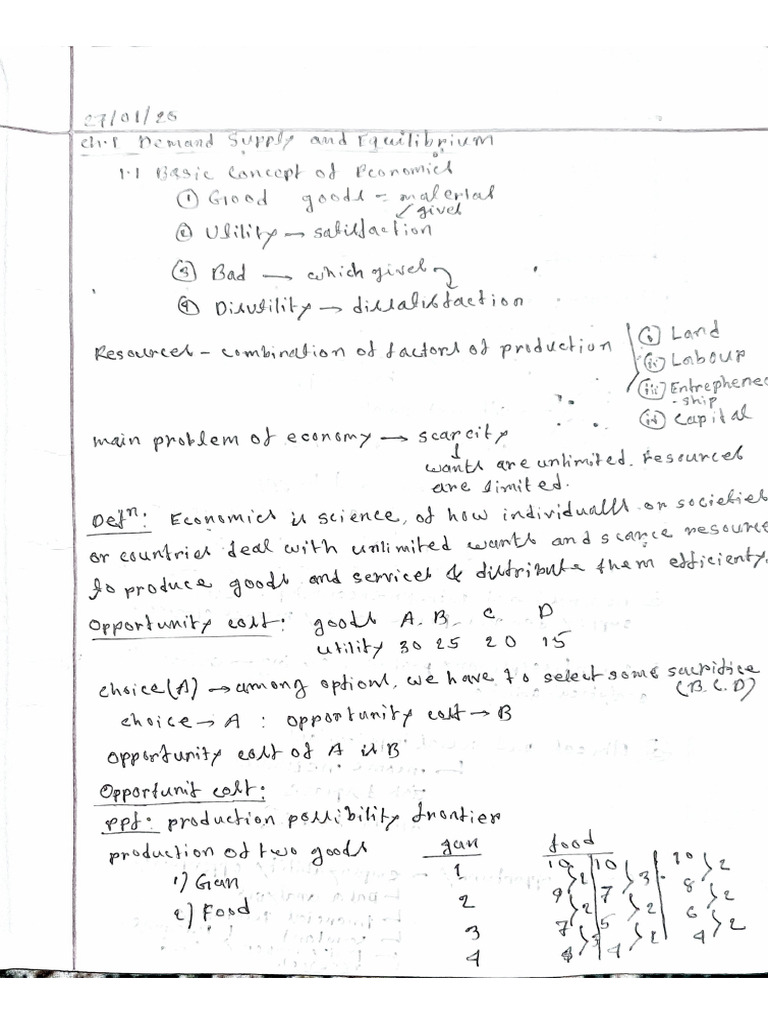 EconomicsNote(Chap1-4)_Dipu | PDF