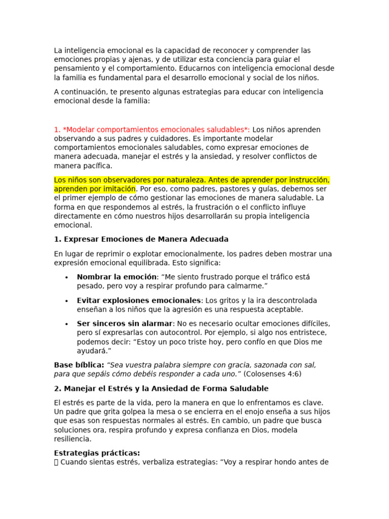 La Inteligencia Emocional Es La Capacidad de Reconocer y Comprender Las ...