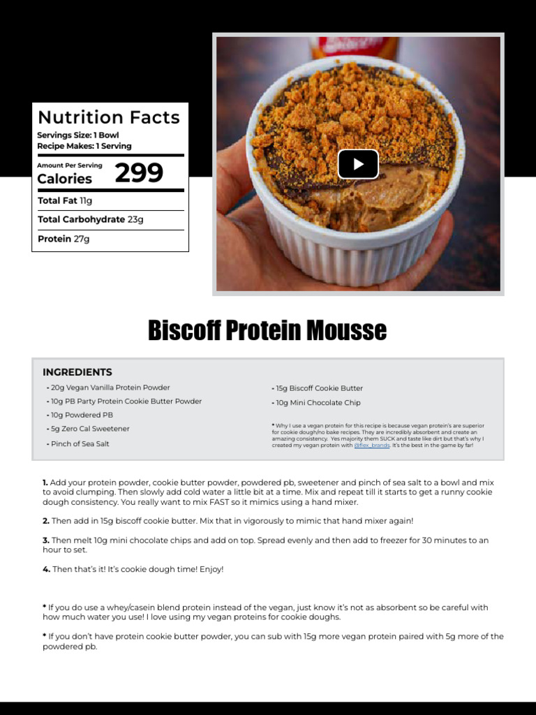 Biscoff Protein Mousse | PDF