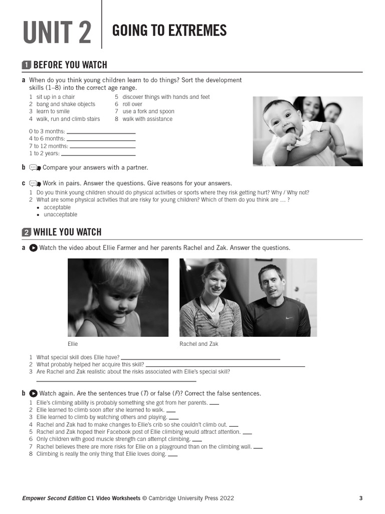 Empower Advanced Video Activity Sheet Unit 02 | PDF