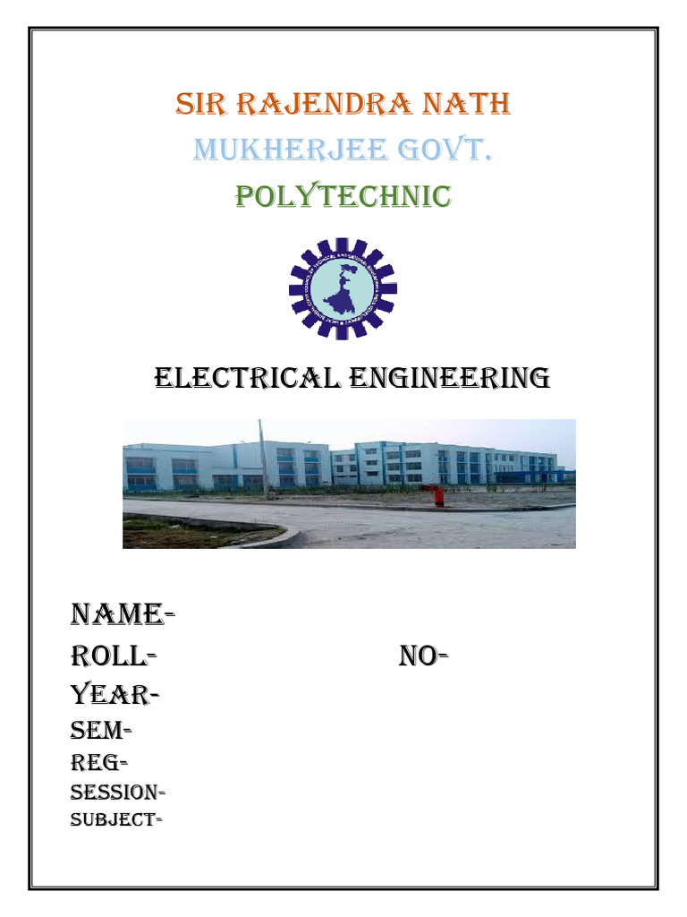 Sir Rajendra Nath Mukherjee Polytechnic | PDF