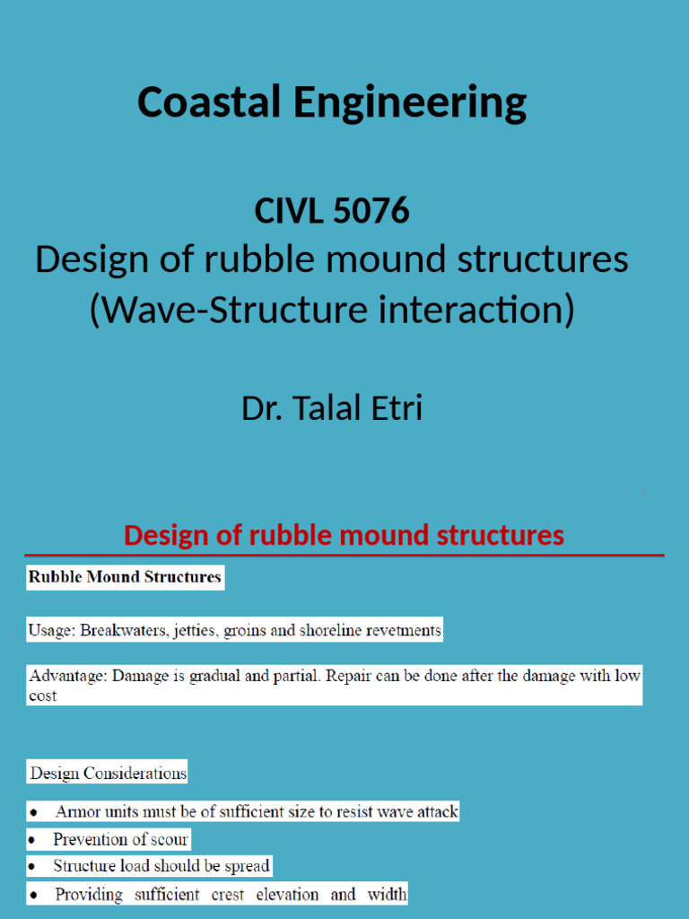 Rubble Mound Structure Design Guide | PDF