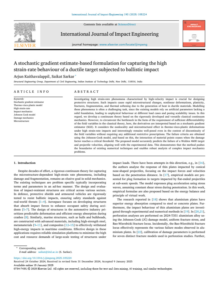 A Stochastic Gradient Estimate-Based Formulation For Capturing The High ...