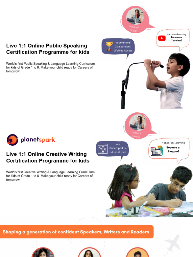 PlanetSpark Excellence - PS & CW Presentation | PDF