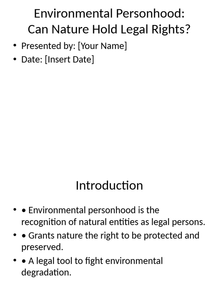 Legal Rights for Nature Explained | PDF