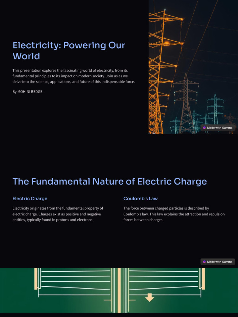 Electricity Powering Our World | PDF | Electricity | Electrical Grid