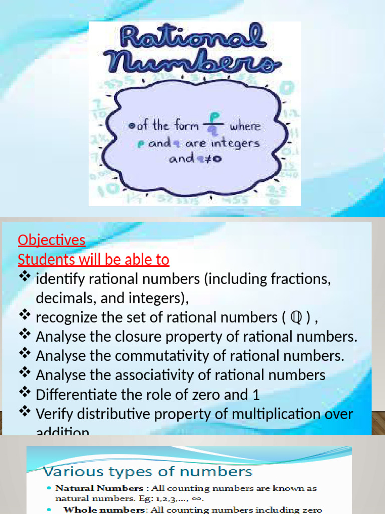 Class 8 Rational Numbers | PDF