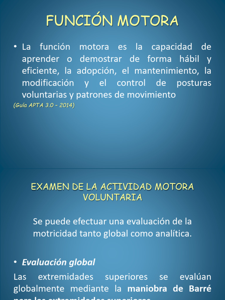 Evaluación de la Función Motora y Coordinación | PDF | Coordinación motriz