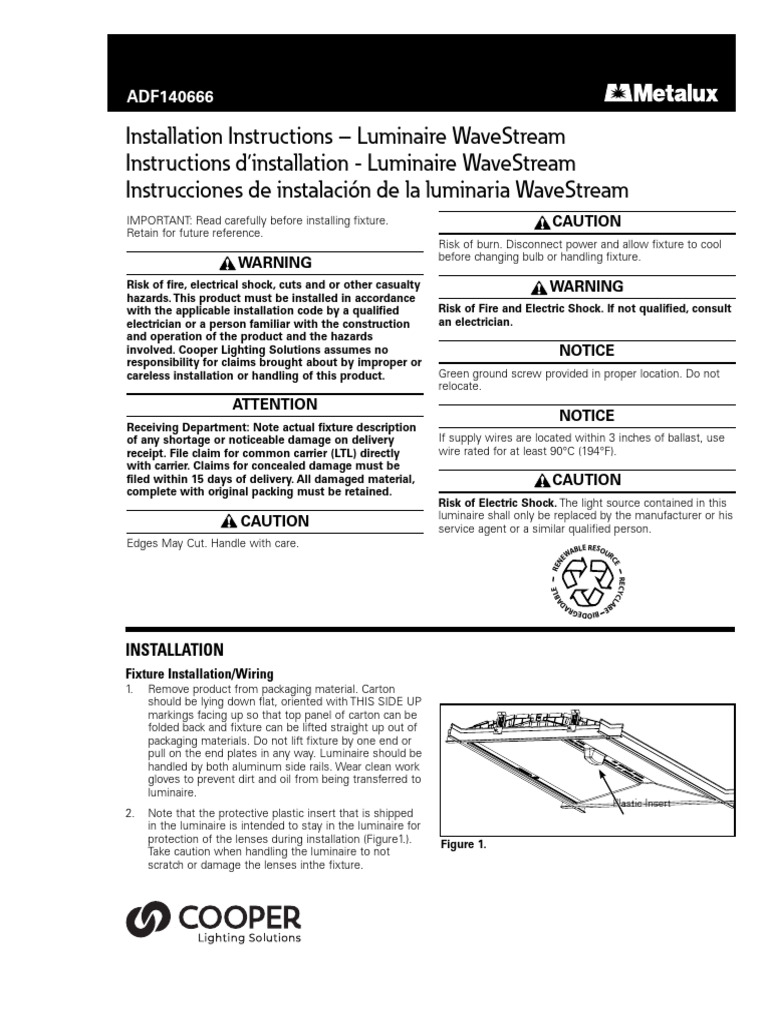 WaveStream Luminaire Installation Guide | PDF