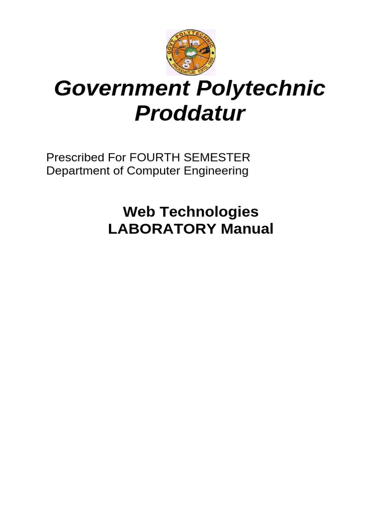 Webtechnologyies Final | PDF | Html | Html Element