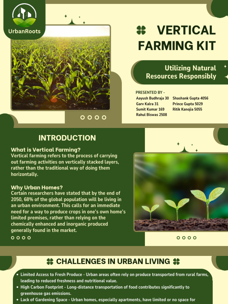 UrbanRoots Vertical Farming Kits (Group B) | PDF | Agriculture | Urban ...