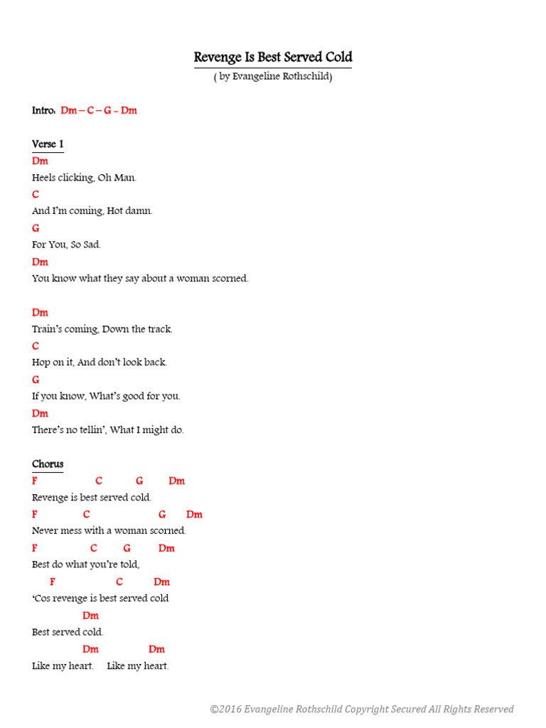 Diego W Upwork - Revenge Is Best - Chords | PDF | Song Structure | Songs