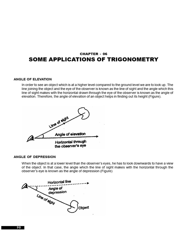 Some Applications of Trigonometry (CN) | PDF | Triangle | Perpendicular