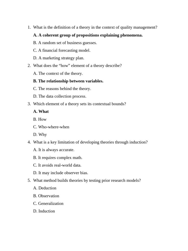 Quality Management Theories Explained | PDF | Quality Management | Theory